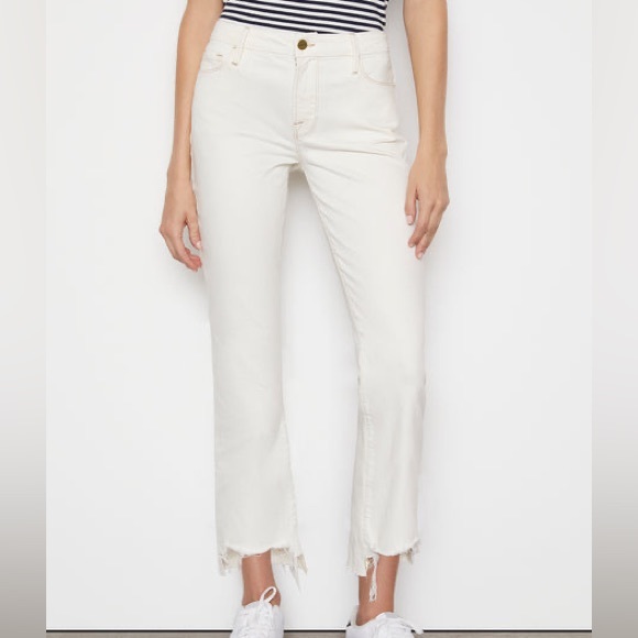 Frame Denim | Jeans | Frame Le Crop Mini Boot Raw Fray In Au Natural ...